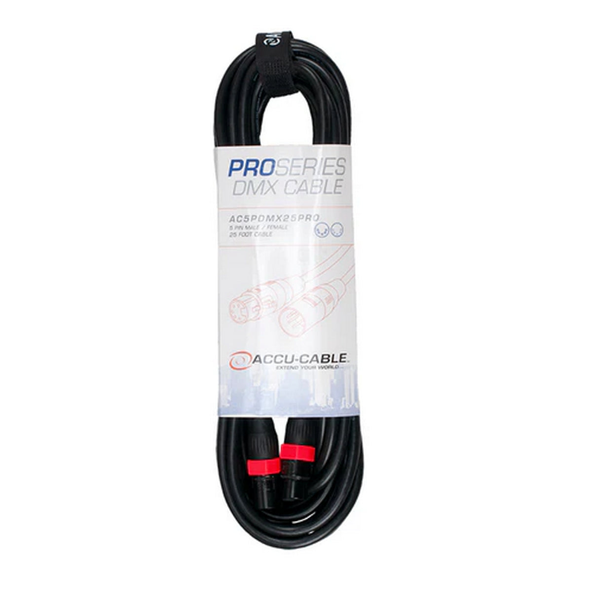 Accu Cable AC5PDMX25PRO Pro Series 5‑Pin DMX Cable, 25‑Feet – AVLGEAR