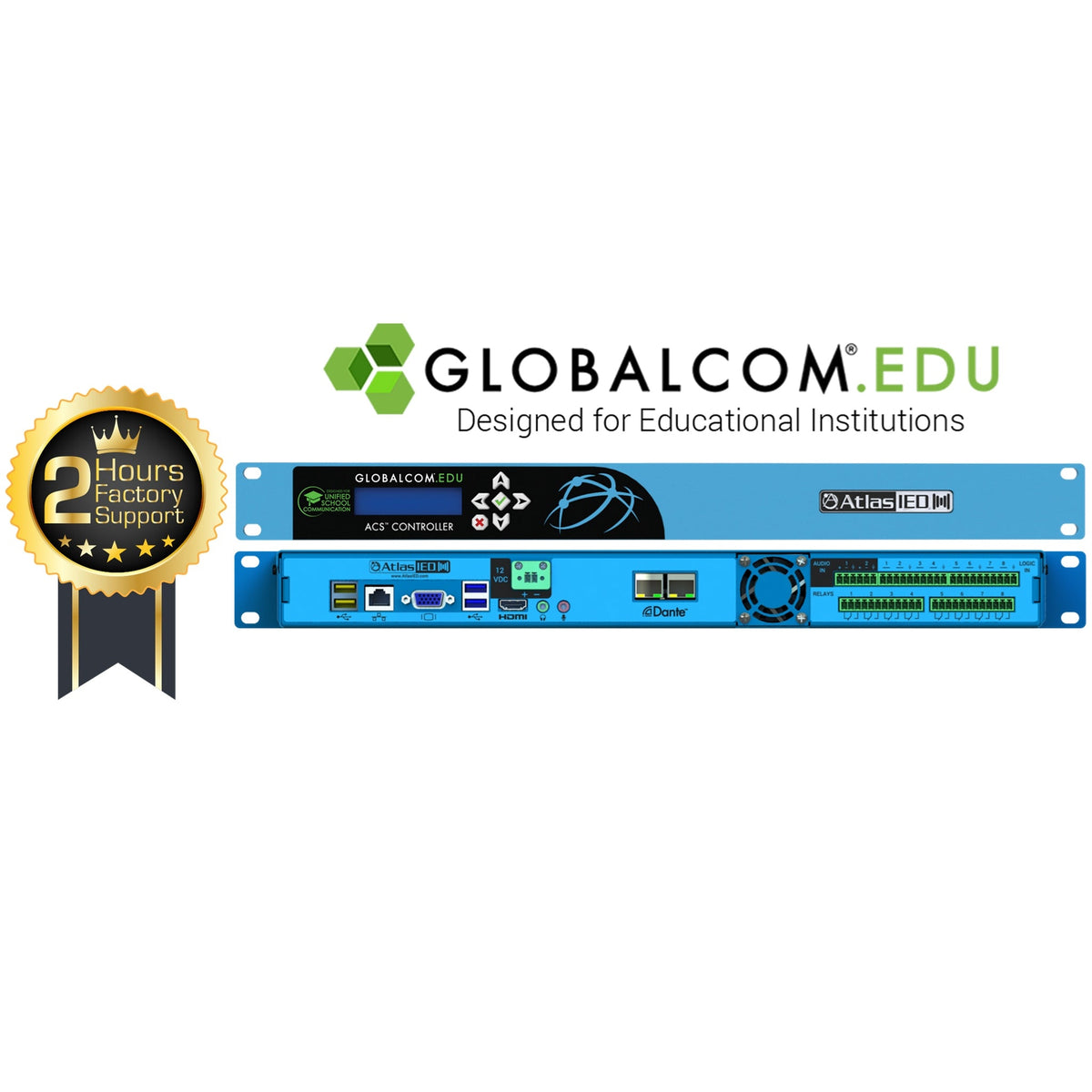 AtlasIED IP116-EDU-CS Announcement Control System with 16 CobraNet Sim ...