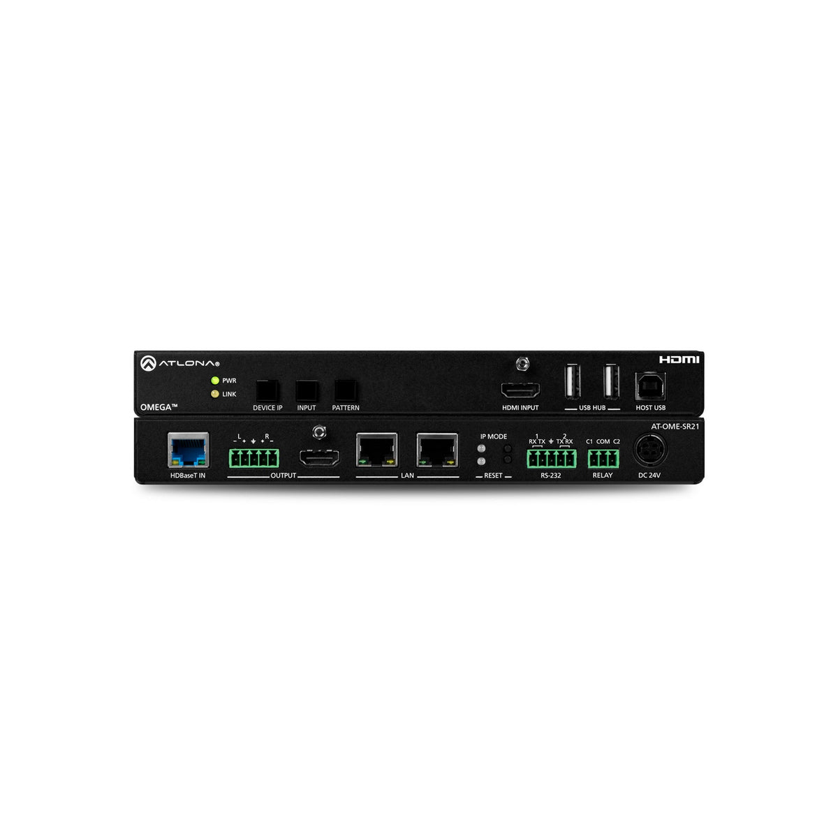 Atlona AT-OME-SR21 2x1 AV Switcher and HDBaseT Receiver with Scaler, H ...