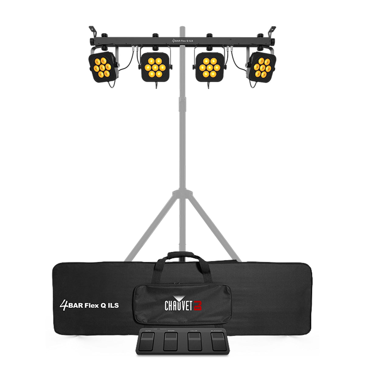Chauvet DJ 4BAR Flex Q ILS 4x RGBA LED PAR Light System with Stand ...