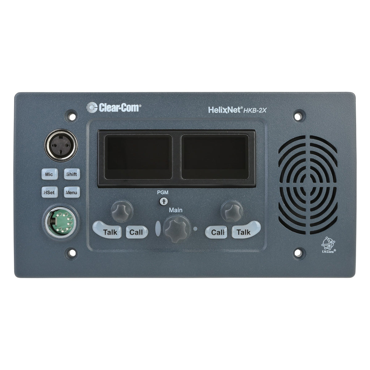 Clear-Com HKB-2X-X7 HelixNet Speaker Station with 7-Pin XLR-Male Heads ...