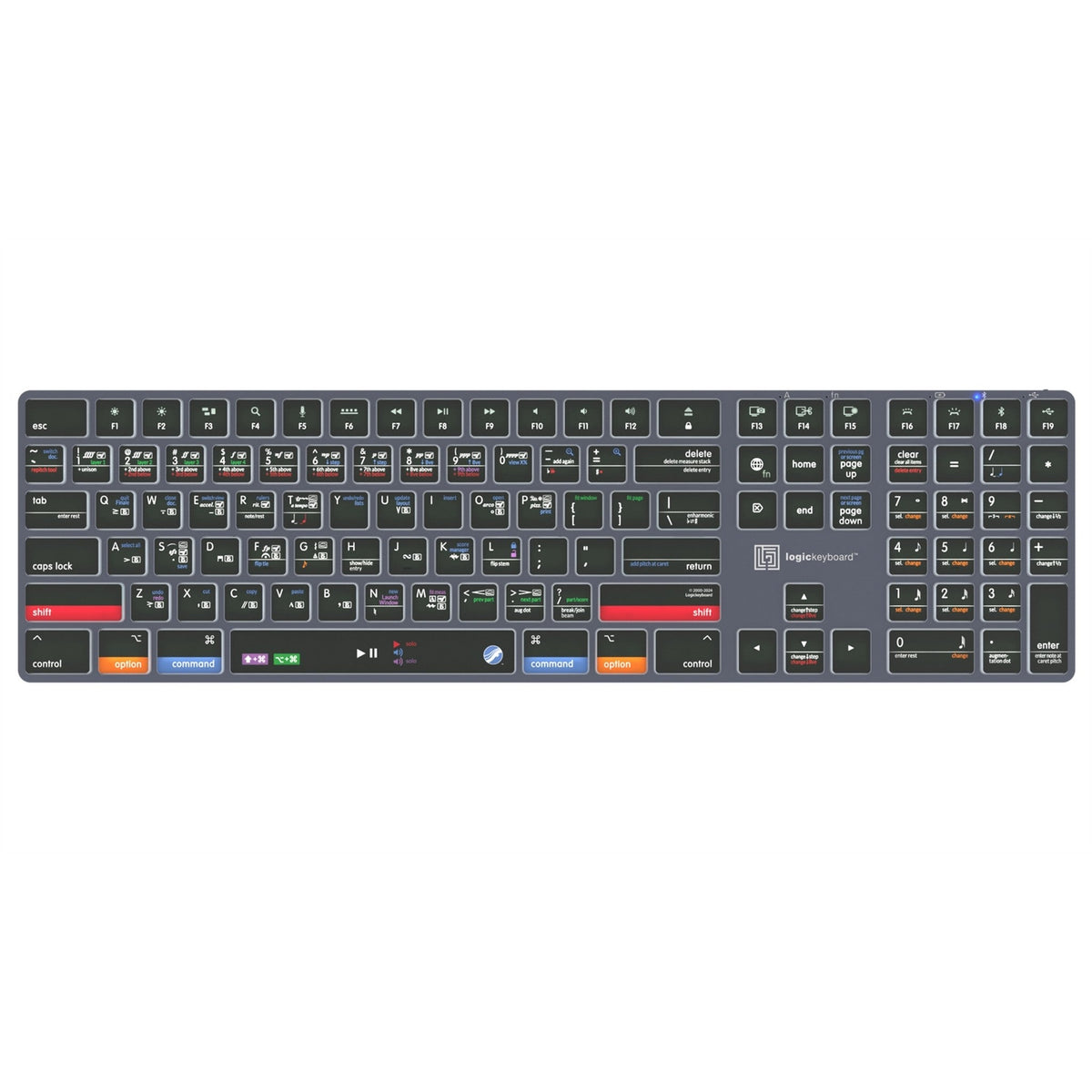 Logickeyboard Mac MakeMusic Finale TITAN Wireless Backlit Keyboard ...