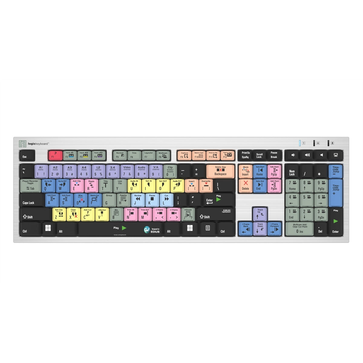 Logickeyboard Grass Valley EDIUS PC SlimLine Keyboard – AVLGEAR