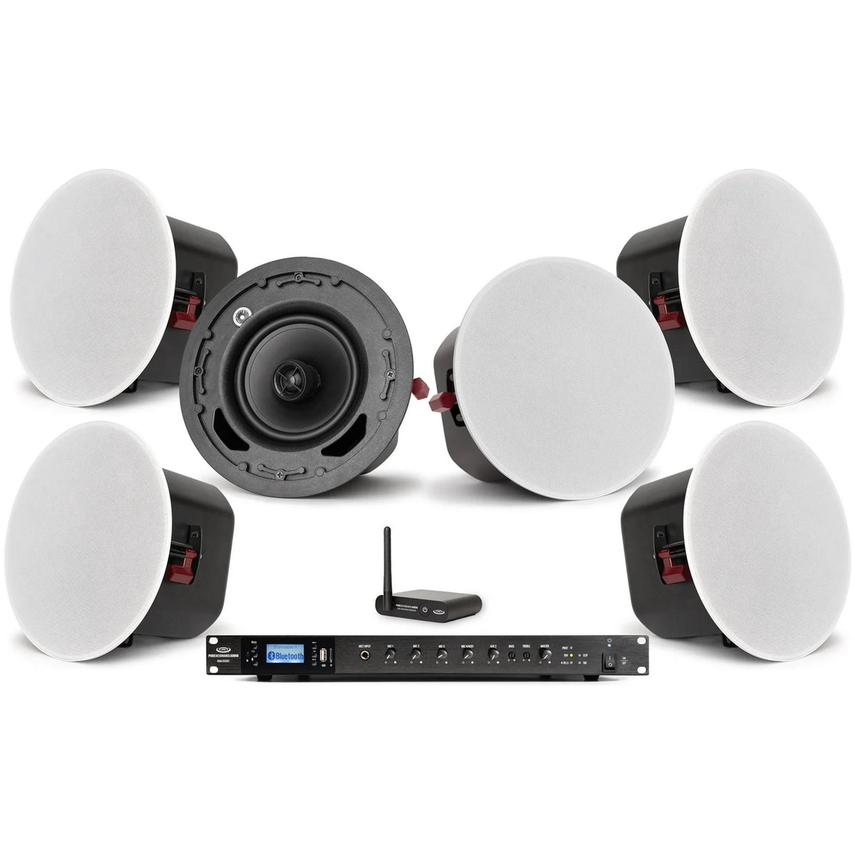 Pure Resonance Audio Background Audio System with (6)C6 Ceiling Speake ...