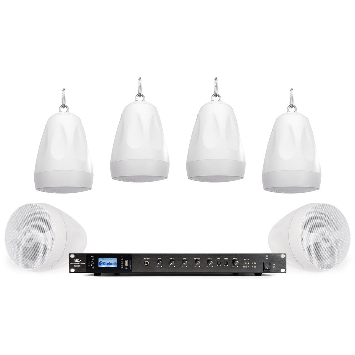 Pure Resonance Audio Medical Facility Sound System with (6) PD4 4-Inch ...
