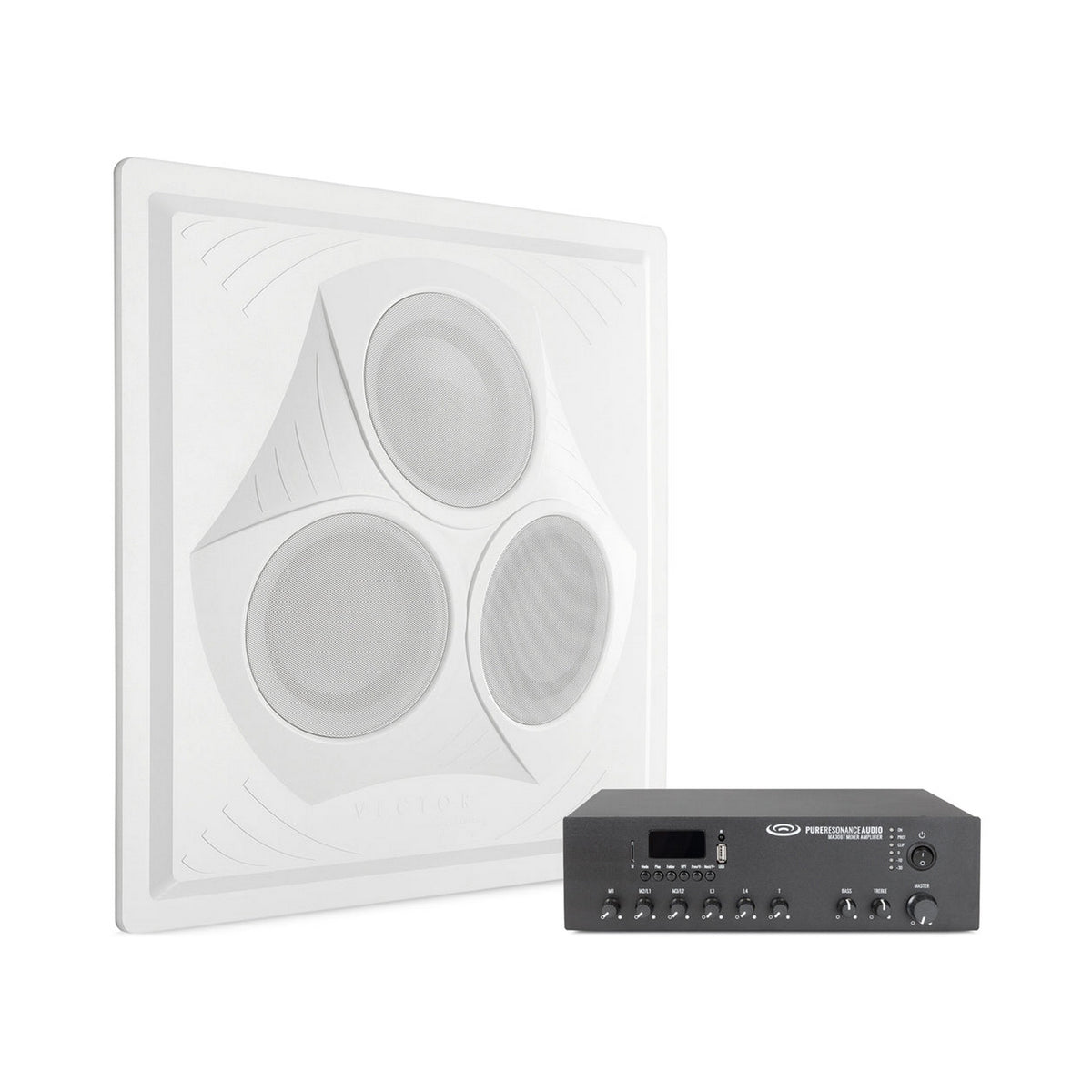 Pure Resonance Audio Classroom Sound System with VCA8 Ceiling Tile Spe ...