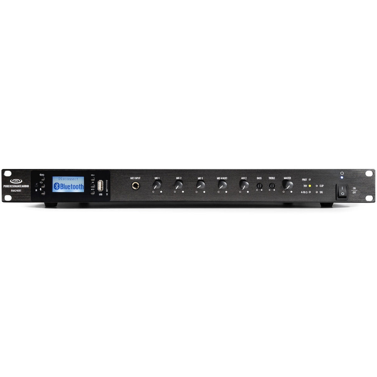 Pure Resonance Audio RMA240BT 5 Channel 240W Rack Mount Mixer Amplifie ...
