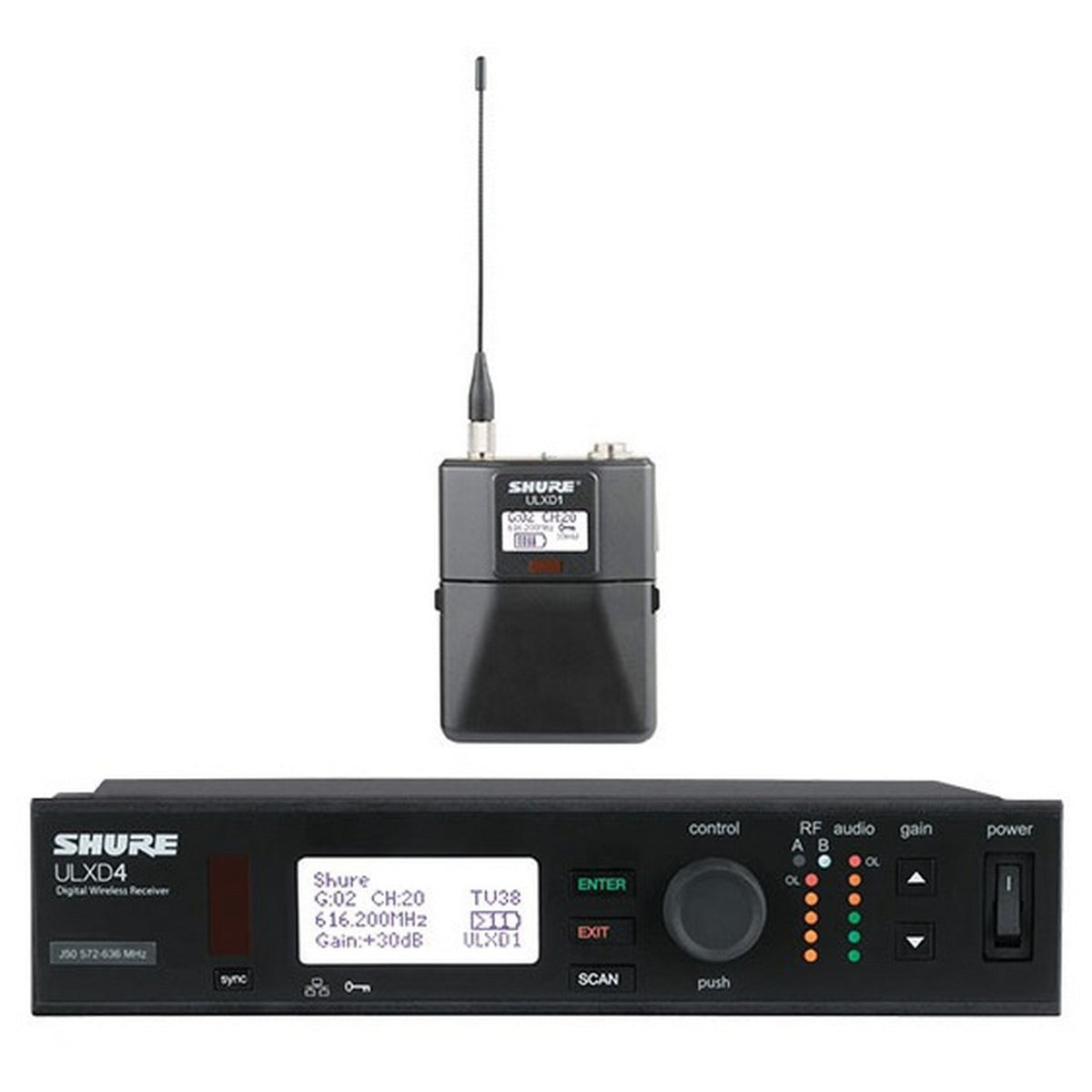 Shure ULXD14 Wireless Bodypack System, H50 534-598 MHz – AVLGEAR