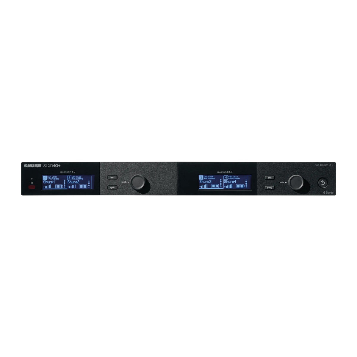 Shure SLXD4Q+ Quad Channel Digital Wireless Receiver – AVLGEAR