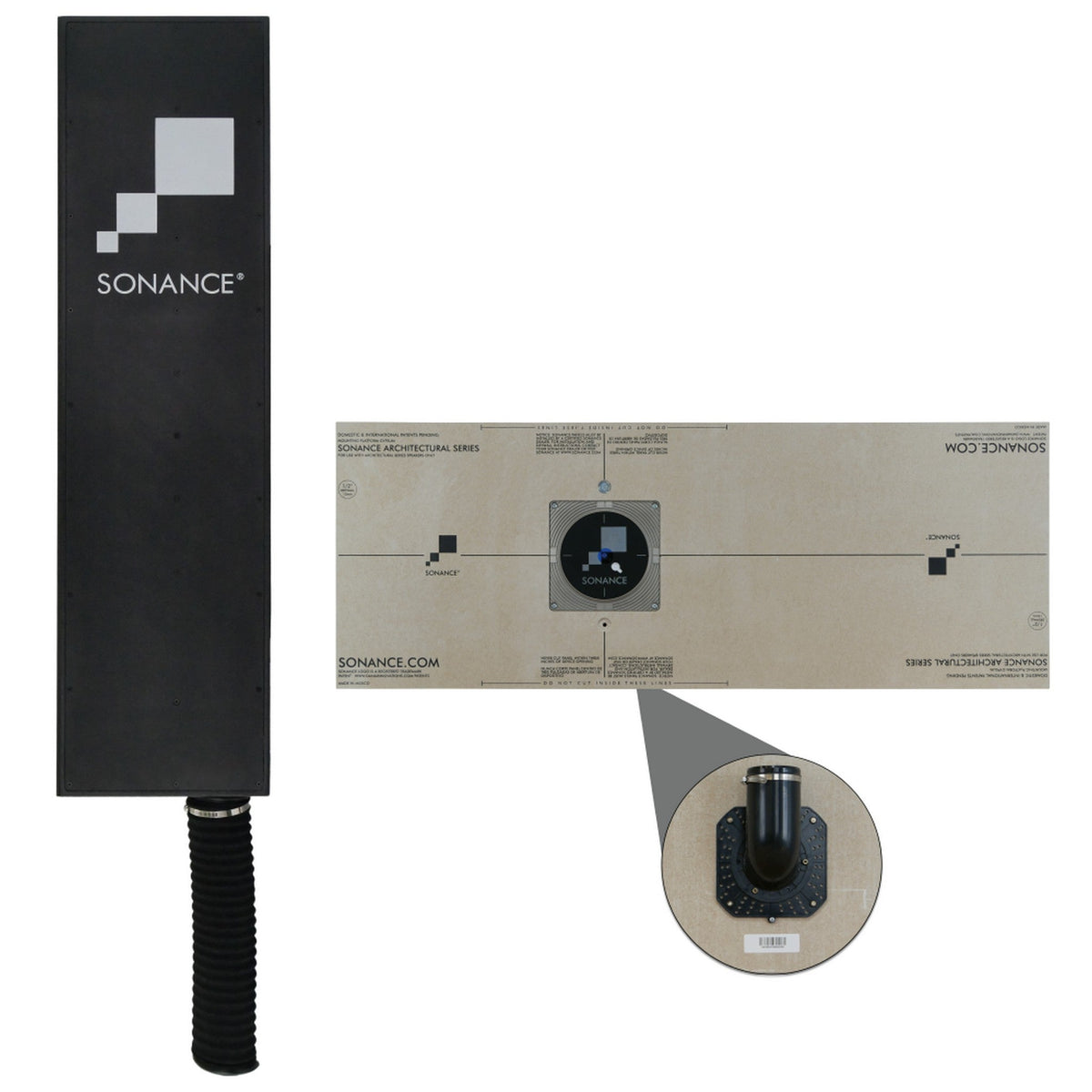 Sonance THINLINE Bandpass BPS6 TL Subwoofer and THINLINE Gypsum Mounti ...