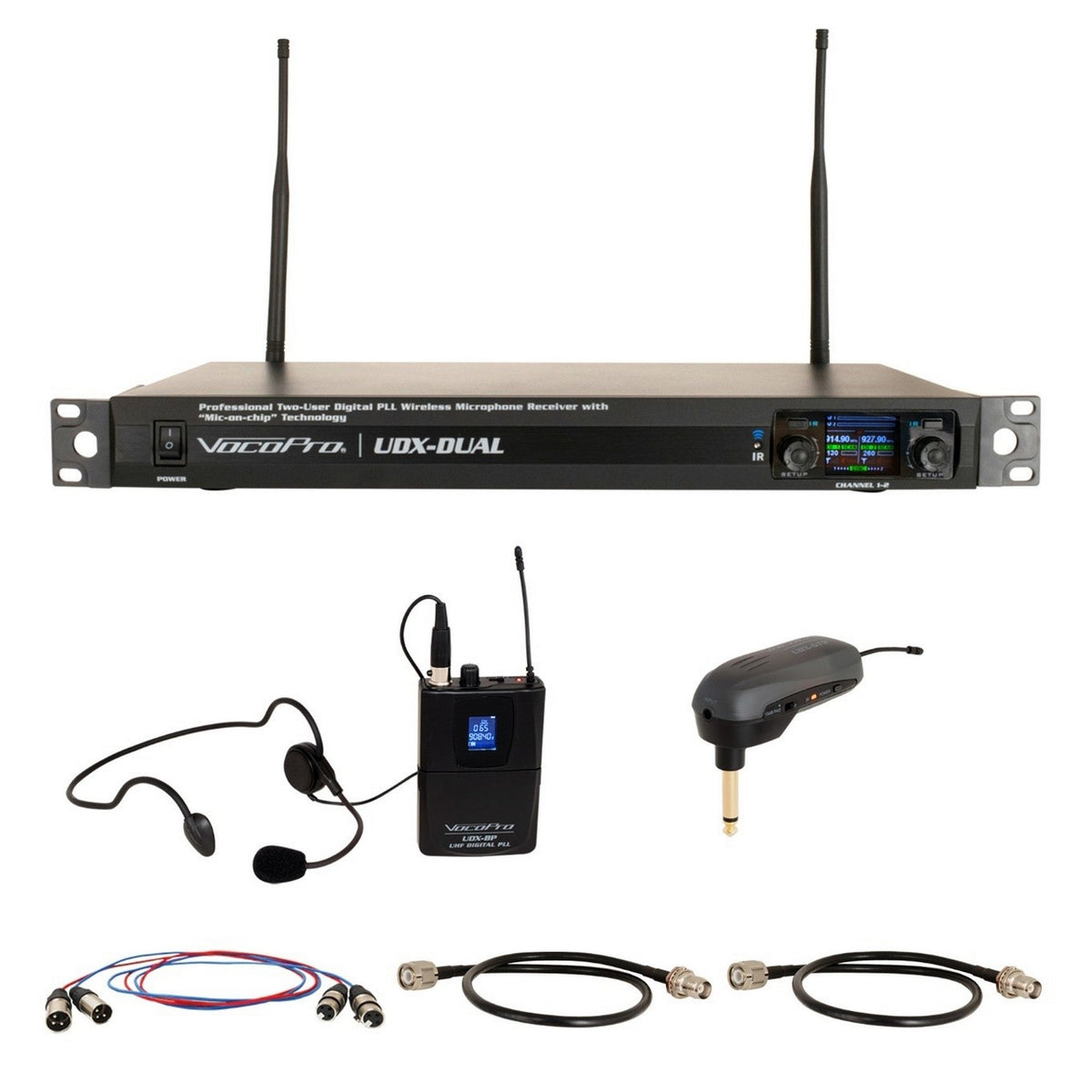 VocoPro UDX-GUITARCOMBO Digital UHF PLL Wireless Guitar/Headset System ...