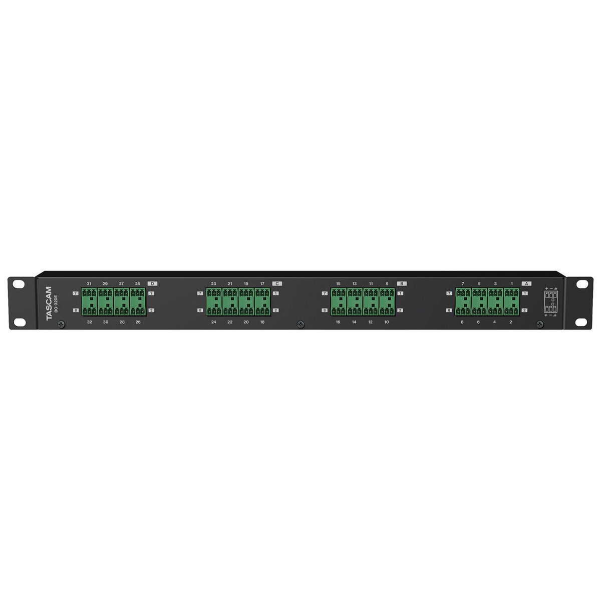 Tascam BO-32DE 32 Channel Euroblock to D-Sub Input Adaptor for Profess ...