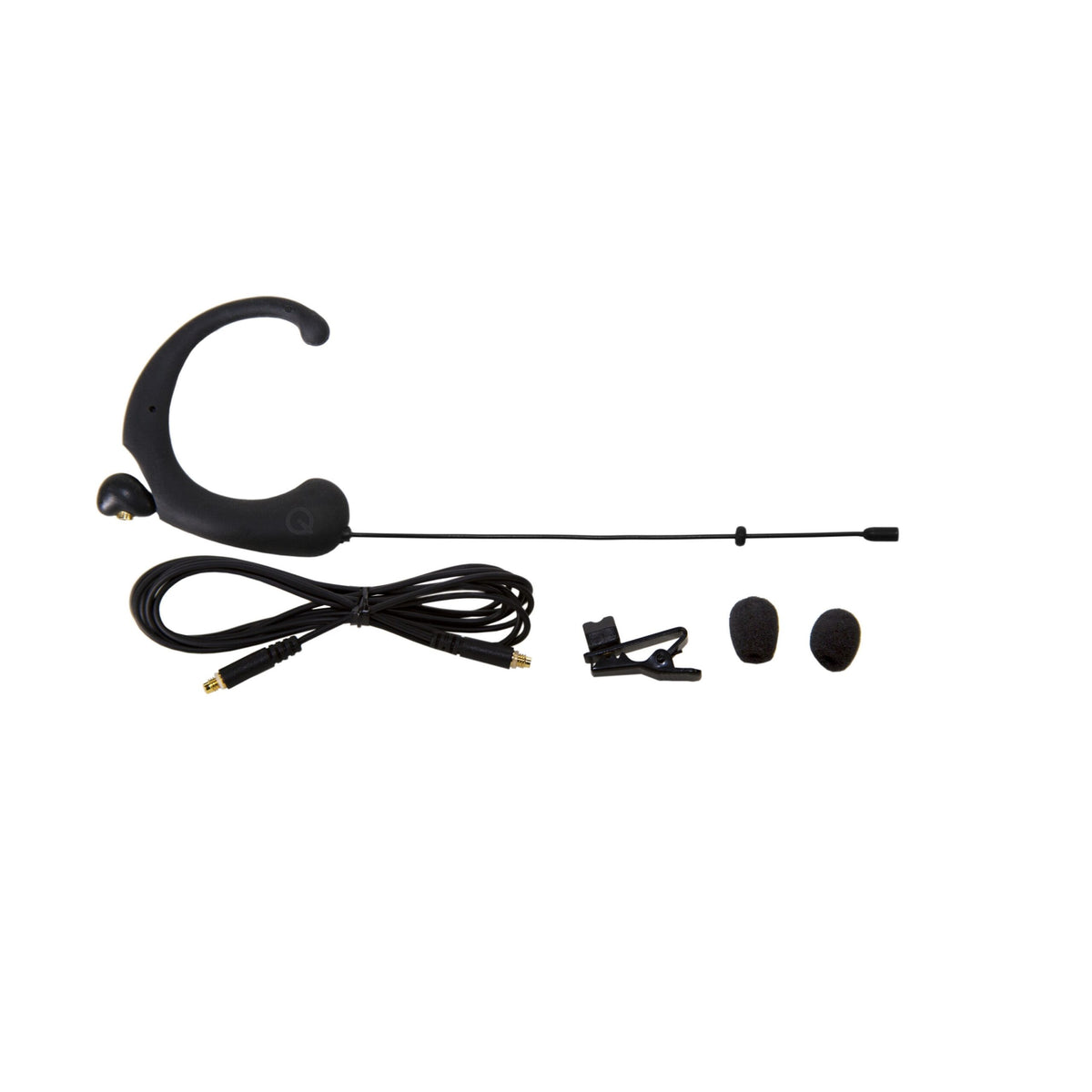 Que Audio DA12 BL Single Ear Headworn Omnidirectional Microphone, Blac ...