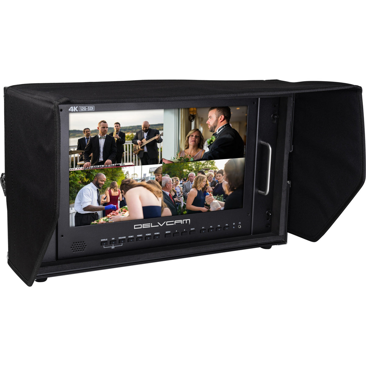 Delvcam DELV-12GSDI15 4K HDMI 12G-SDI Quad View IPS 6RU Rack Mountable ...