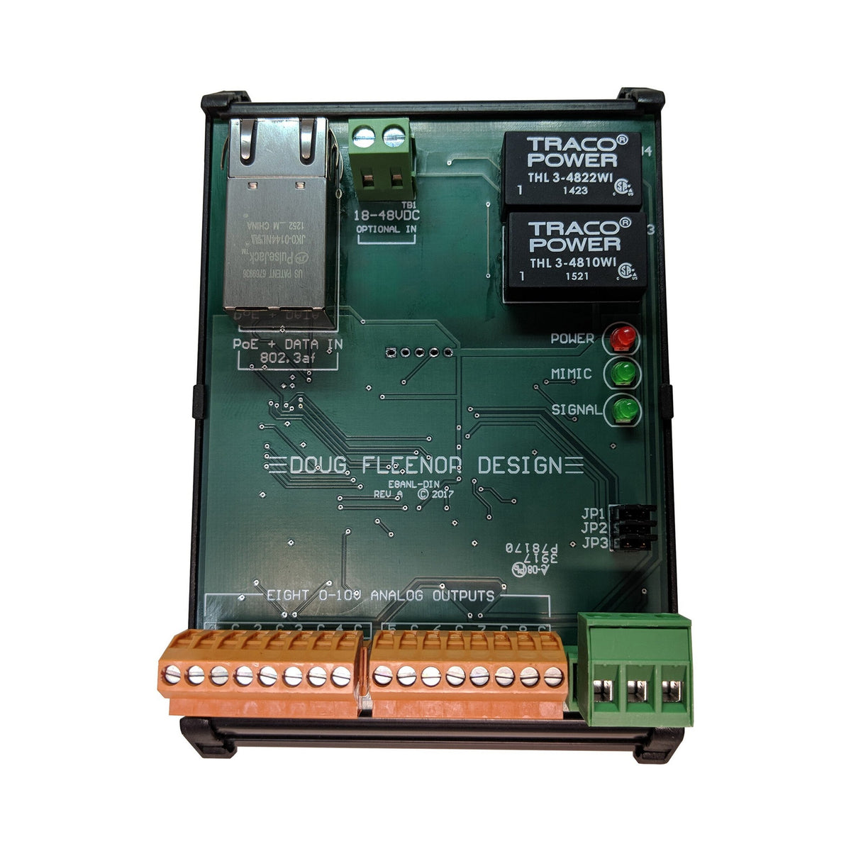 Doug Fleenor Design E8ANL-DIN 8 Channel Ethernet to Analog Interface ...