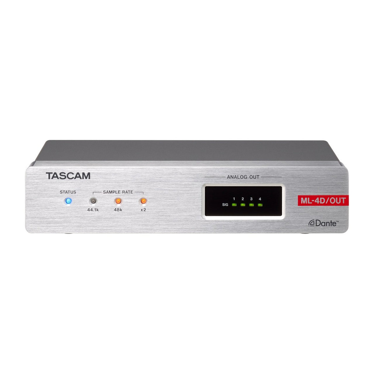 Tascam ML-4D/OUT-X 4-Channel Line Output Dante Converter with Built-in ...