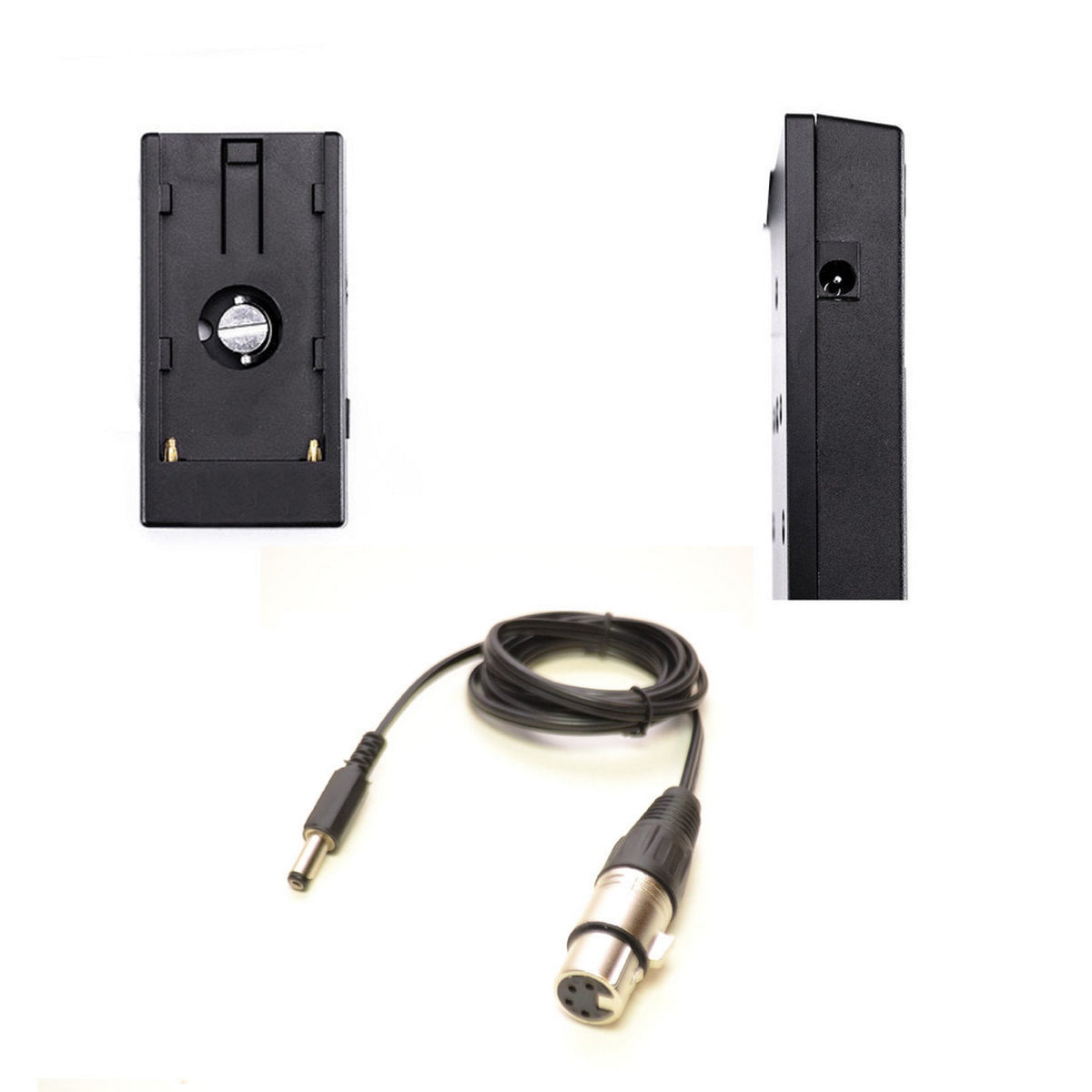 Bescor NPFPLATEXLR Battery Plate Converts L Series NPF Battery to 12V ...