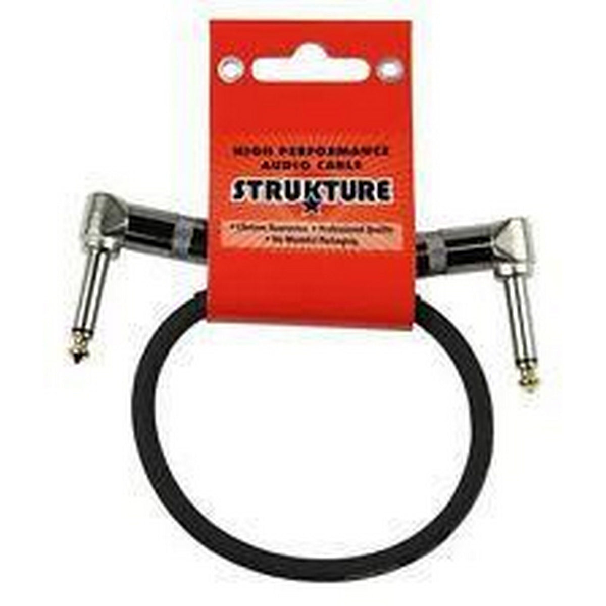 Strukture SC01RR 1-Foot Instrument Cable Right Angle Plugs – AVLGEAR