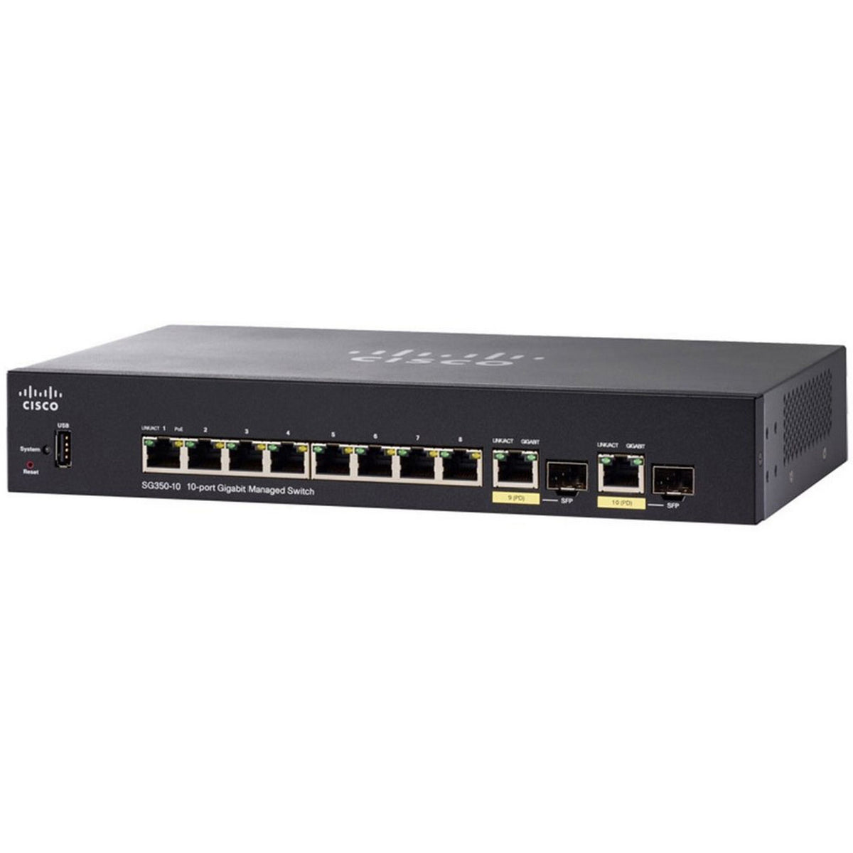 Cisco SG350-10-K9-NA 10-Port Gigabit Managed Switch – AVLGEAR