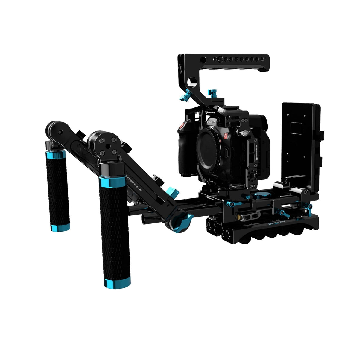 Kondor Blue Ultimate Rig for Canon R5C, Raven Black – AVLGEAR