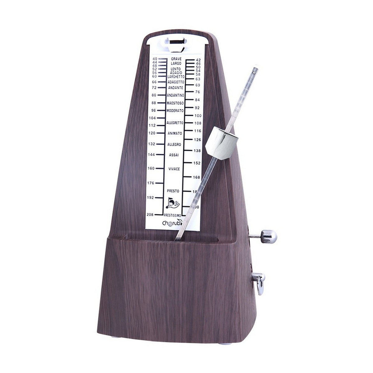 Cherub WSM-330 Precision Spring Mechanical Metronome Walnut Woodgrain – AVLGEAR