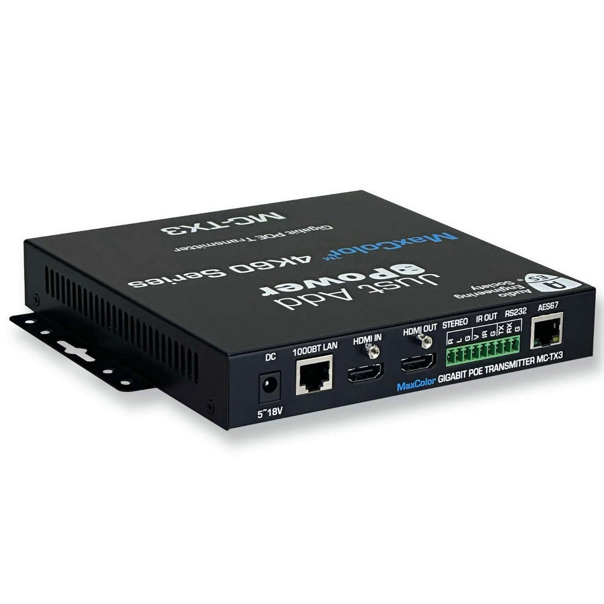 Just Add Power MaxColor 4K60 MC-TX3 4K Transmitter with AES67 and USB ...