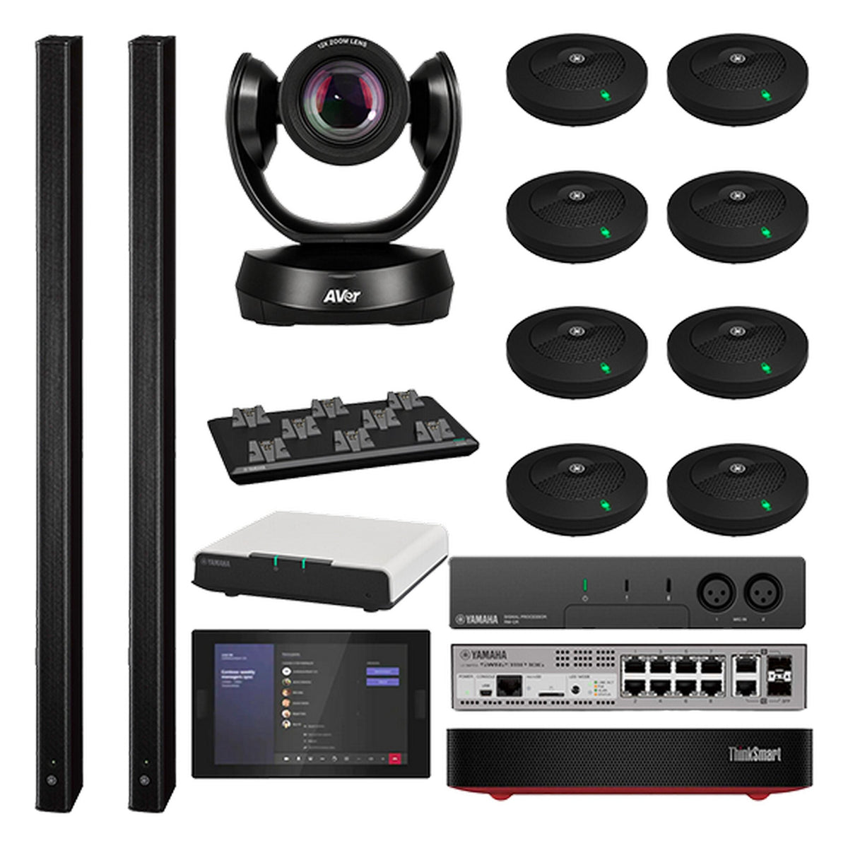 Lenovo AVer MTR Large Room Wireless Tabeltop Microphone Complete Solut ...