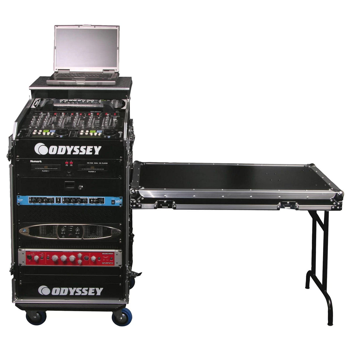 Odyssey Deluxe 11U Top Slanted 16U Bottom Vertical Pro Combo Rack – AVLGEAR