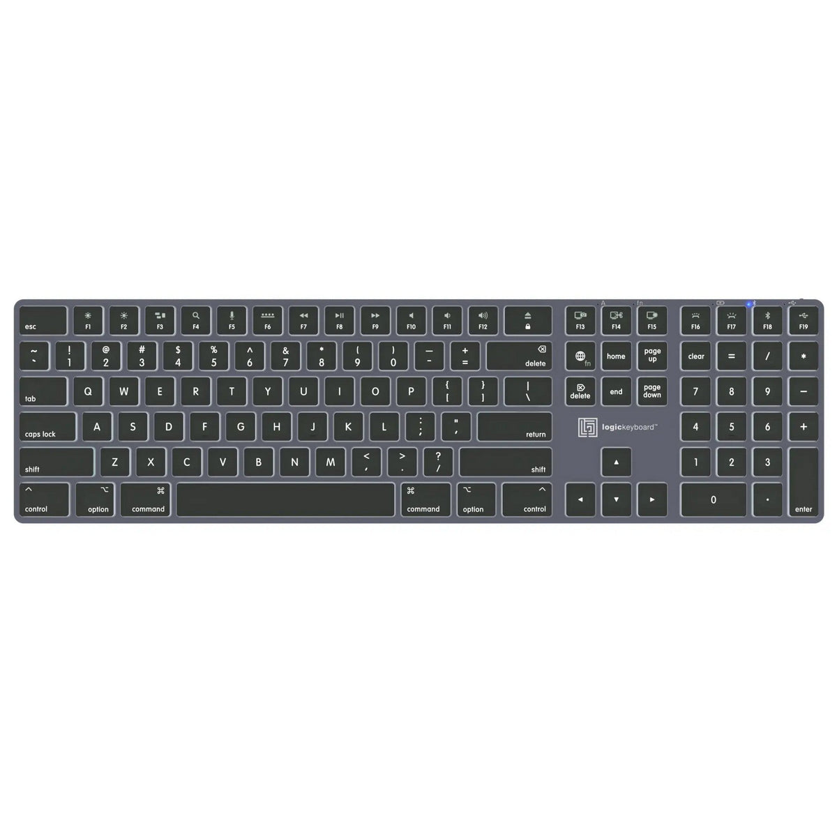 Logickeyboard MacOS Keyboard TITAN Slimline Keyboard for Mac US, Engli ...