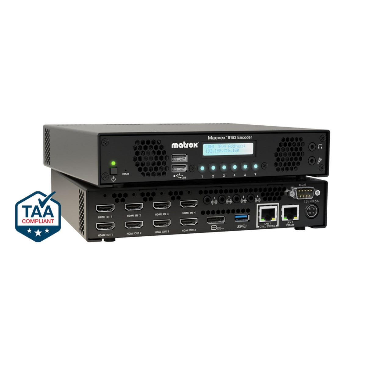 Matrox MVX-E6152-4 Maevex 6152 Quad 4K Encoder – AVLGEAR