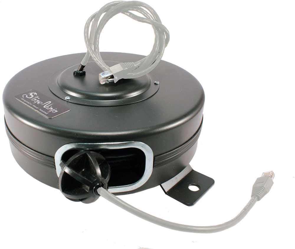Stage Ninja CAT6-65-S 65 Foot Retractable CAT6 Unshielded Cable Reel ...