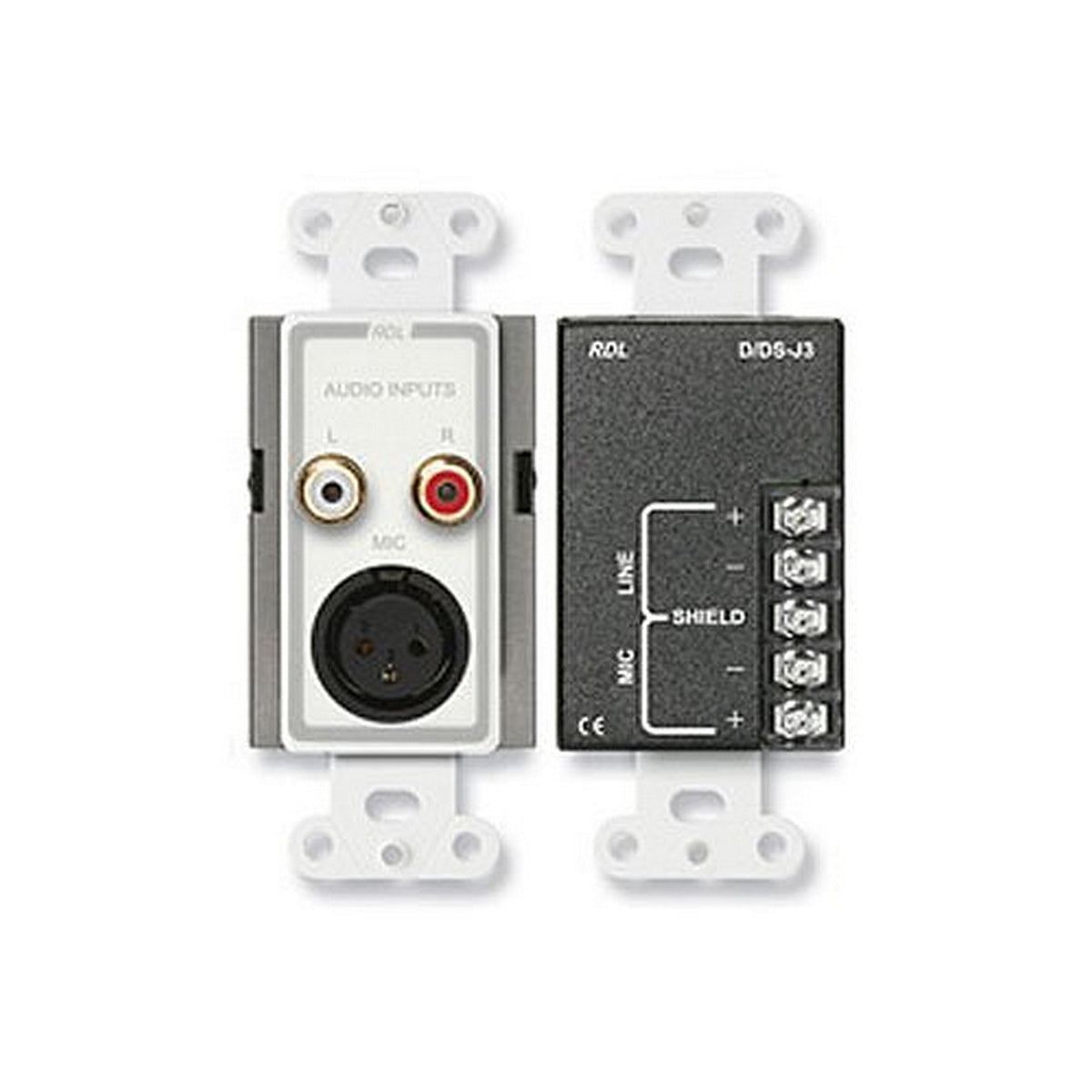 RDL D-J3 Mic/Line Input Assembly-XLR, RCA, Terminal Block – AVLGEAR