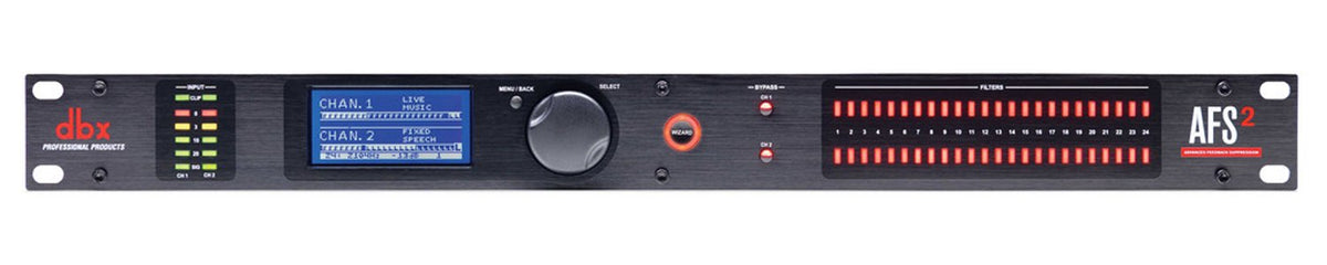 DBX AFS2 Dual Channel Advanced Feedback Suppression with LCD Display ...