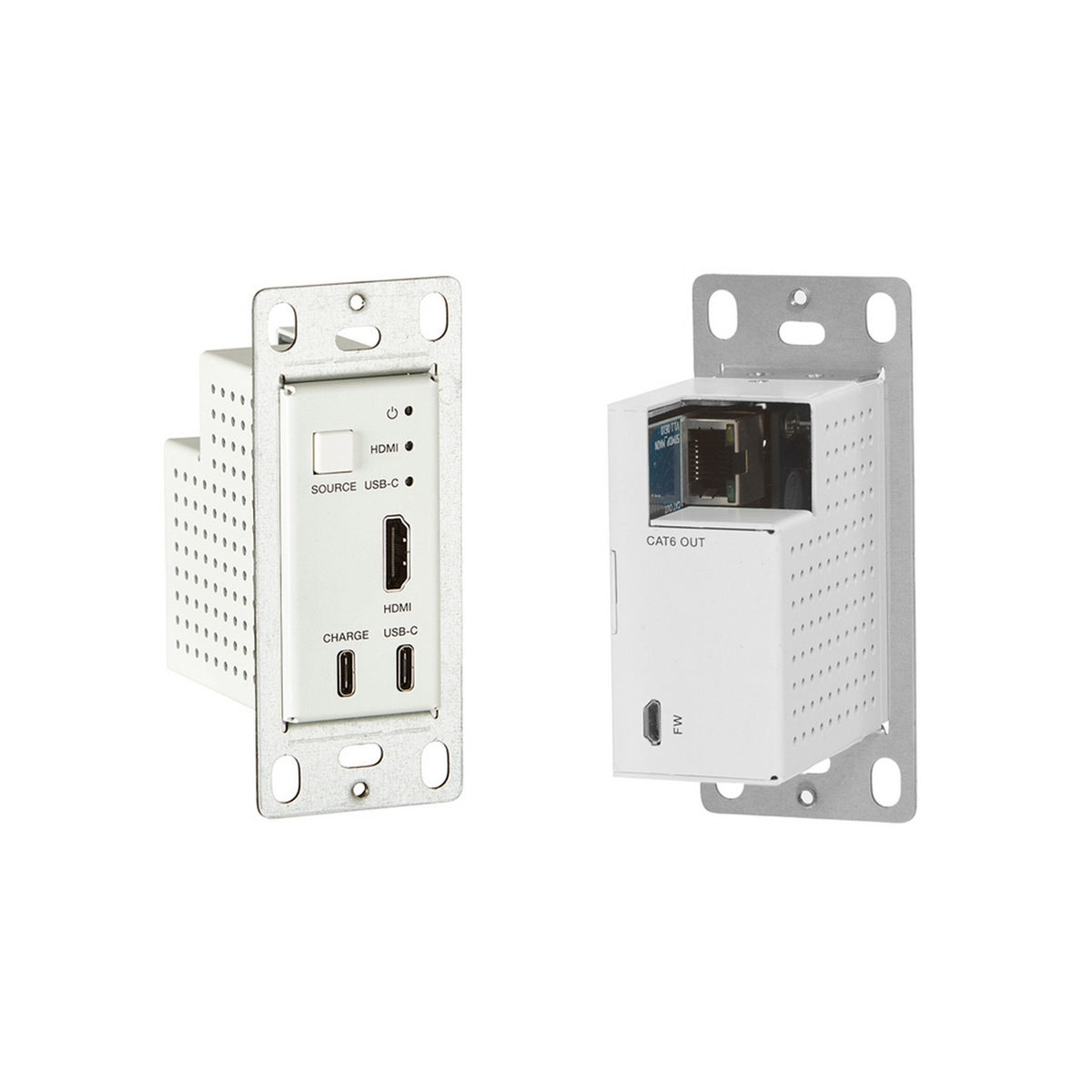 KanexPro WP-EXTHDTC50 HDMI and USB-C Extender 50 Meters Wall Plate Kit ...