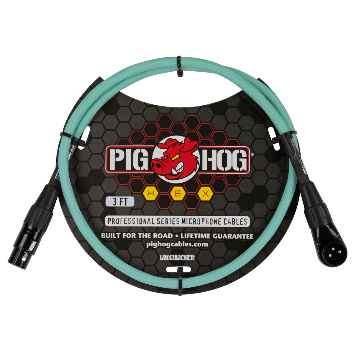 Pig Hog PHMHR Hex Series Straight XLR to Right Angle XLR Microphone Ca ...